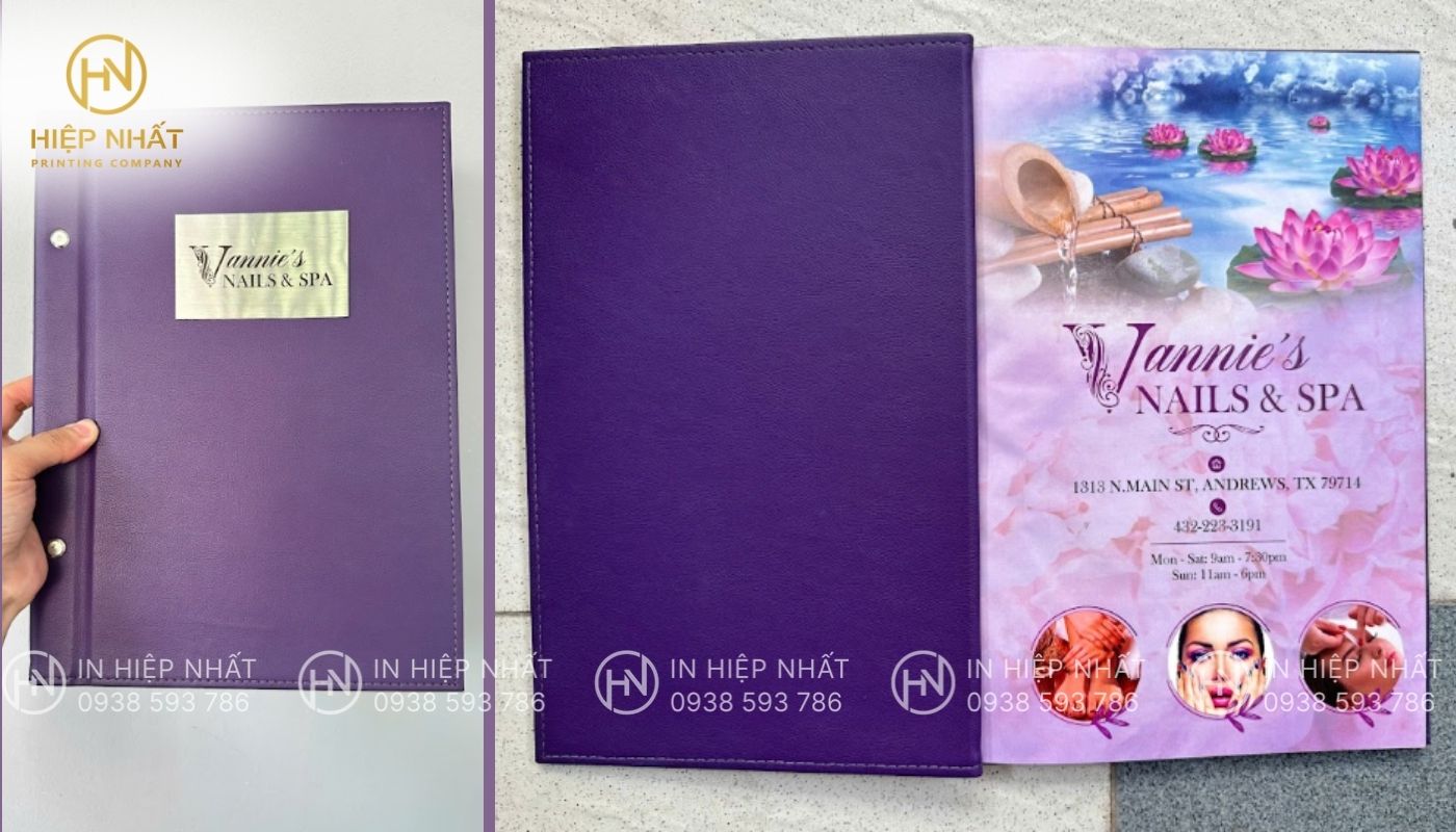 In Menu Nail Đẹp Sang Trọng – Bảng giá In Menu Tiệm Nail